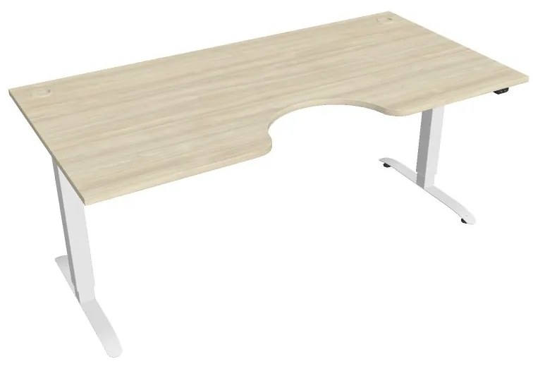 Hobis Motion Elektr. nastavitelný stůl 180x90 - HOBIS ERGO MOTION MSE 2 1800 Dekor stolové desky: akát, Barva kovové podnože: bílá