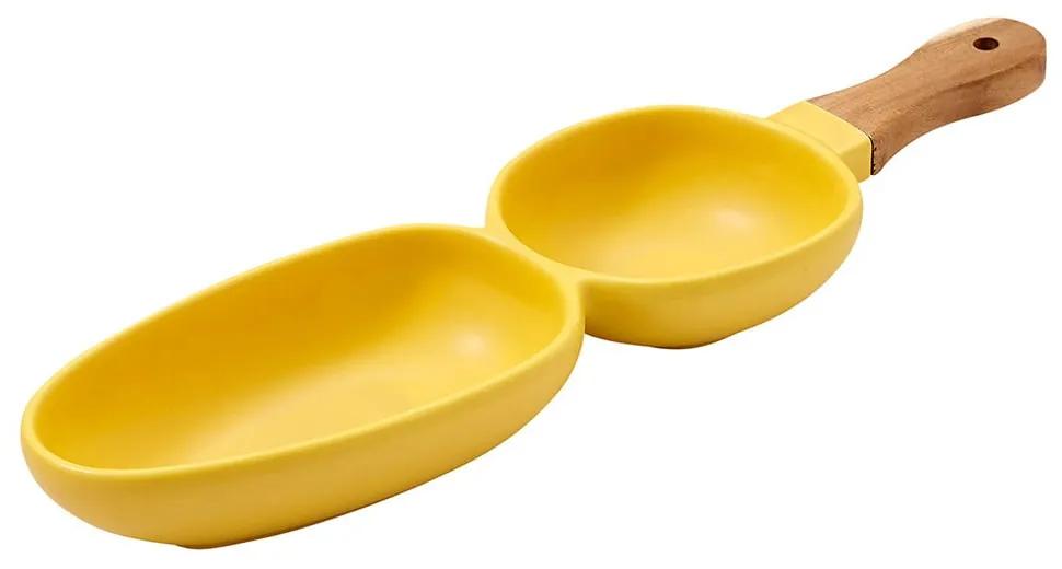 Žlutá porcelánová servírovací miska Ladelle Essentials