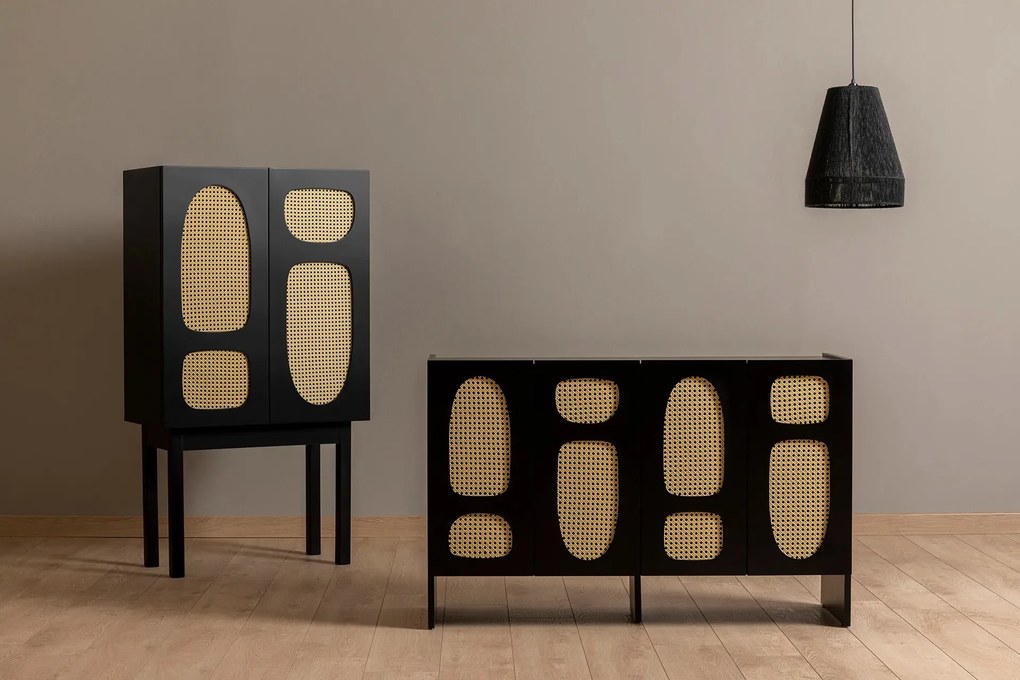 Kalune design Příborník SIMONA černý