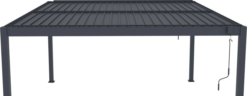Bioklimatická pergola G21 Austin 4x4 m, antracitová hliníková