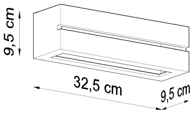 VEGA LINE Nástěnné keramické světlo, bílá SL.0231 - Sollux