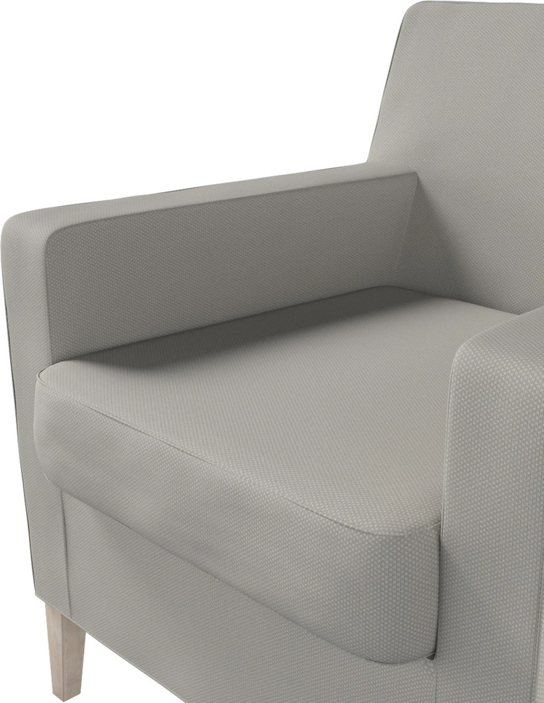 Potah na křeslo IKEA Karlstad barva šedá látka pletený vzor
