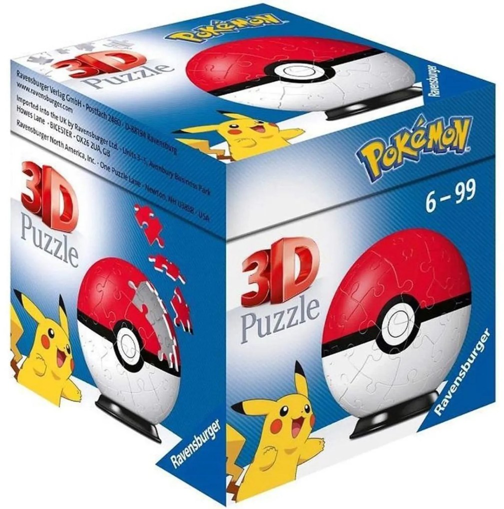 Puzzle ravensburger 3d puzzle 112562 puzzle-ball pokémon 54 dílků