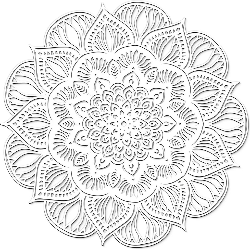 DUBLEZ | Vyřezávaná 3D Mandala - lotosový květ | Obraz