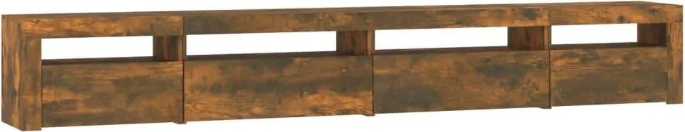 TV skříňka s LED osvětlením kouřový dub 270 x 35 x 40 cm 3152751