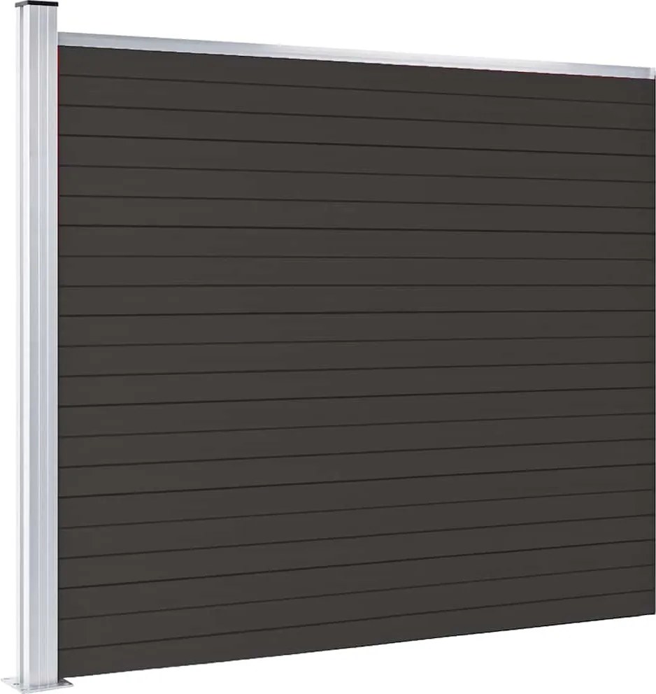 Plotový dílec WPC 175 x 146 cm černý 148985