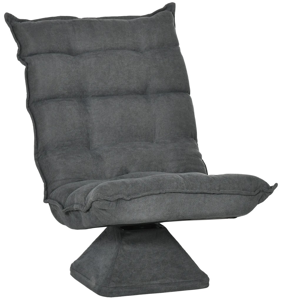 HOMCOM Polohovatelné relaxační křeslo šedé 839-423V00GY