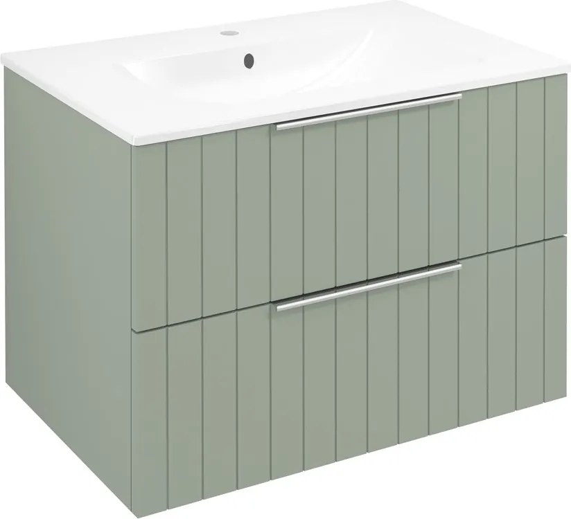 Sapho Sapho, CIRASA umyvadlová skříňka 69,8x52x46cm, verde strip, CR701-4444S