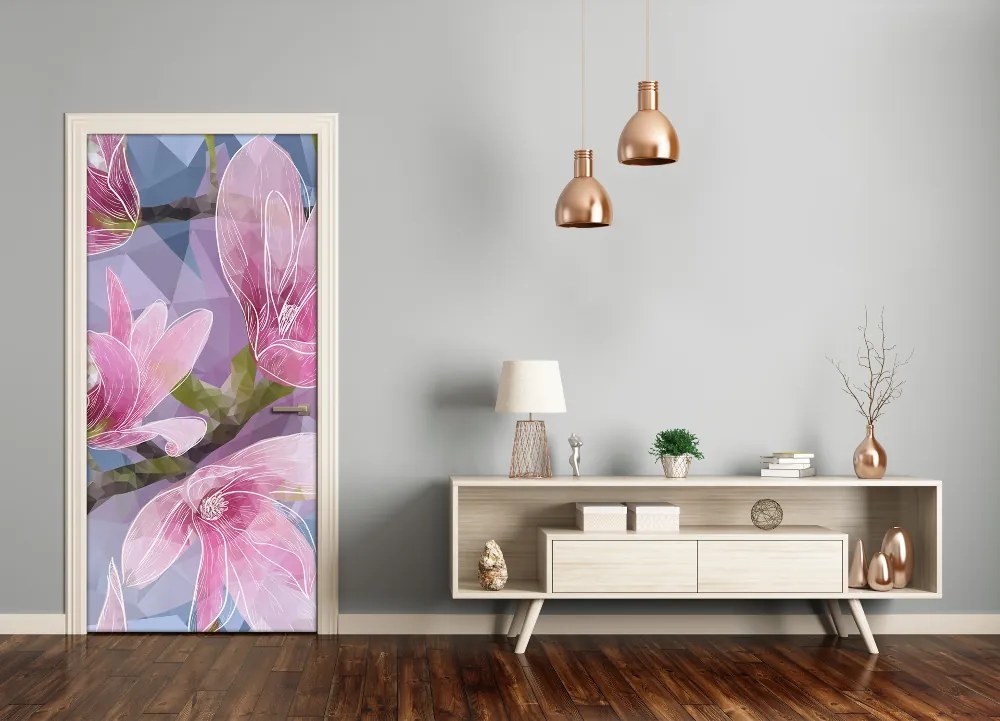 Samolepící fototapeta na dveře magnolie 95x205 cm