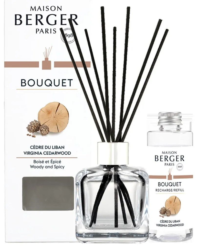 Maison Berger Paris Aroma difuzér Cube + náplň Libanonský cedr 100 ml 7754