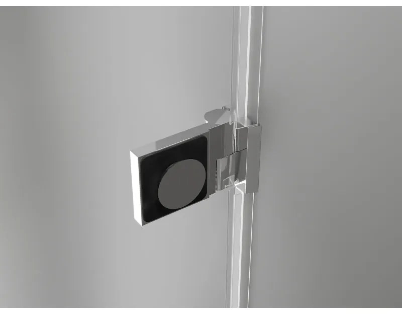 Mexen Lunar-B, výklopný sprchový kout levý 100 x 80 cm, 8mm čiré sklo, chromový profil, 832-100-080-01-00-L