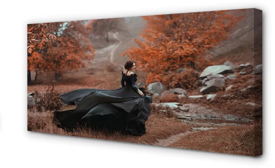 Obrazy na plátně Ženské podzimní hory 100x50 cm