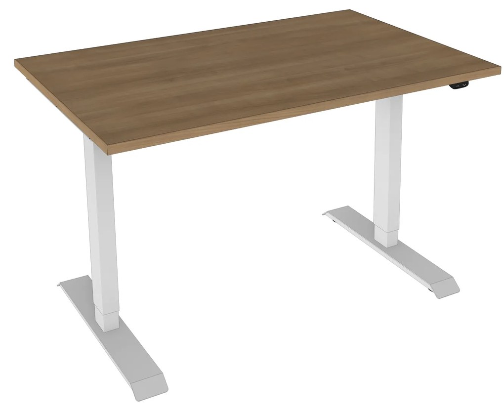 NOBL Dynamic Elektr. nastavitelný polohovací stůl 120x80 Dynamic Dekor stolové desky: višeň, Barva podnože: bílá