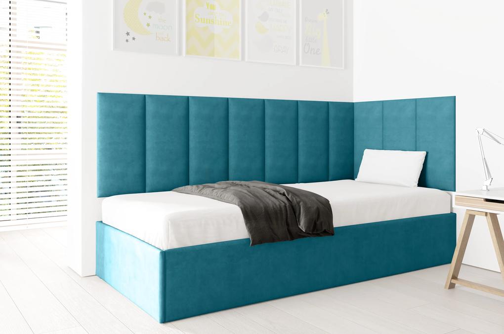 Eka Čalouněná postel Lucy s čalouněnými panely ZDARMA - 90x200 cm Barva látky Trinity: (2304) Béžová