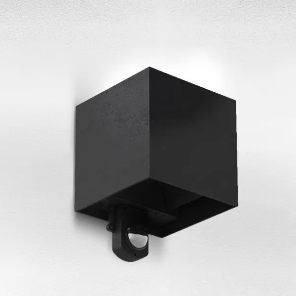 Brilagi - LED Venkovní nástěnné svítidlo se senzorem CUBE LED/6W/230V černá IP65