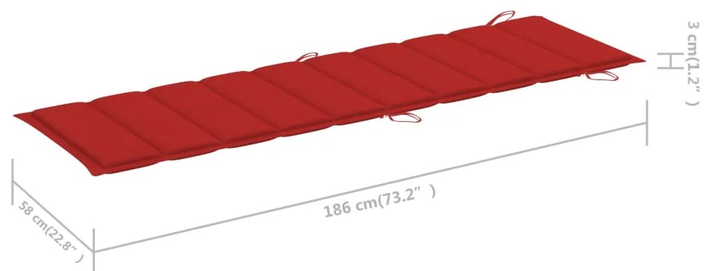 vidaXL Marketos Zahradní lehátko se stolkem a poduškou masivní akáciové dřevo