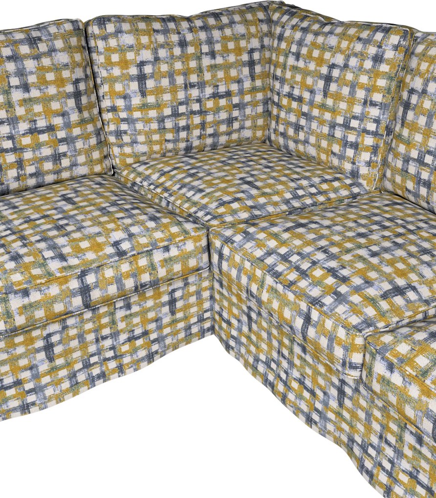 Potah na pohovku IKEA  Ektorp rohová barva modrá látka pletený vzor, vzorované