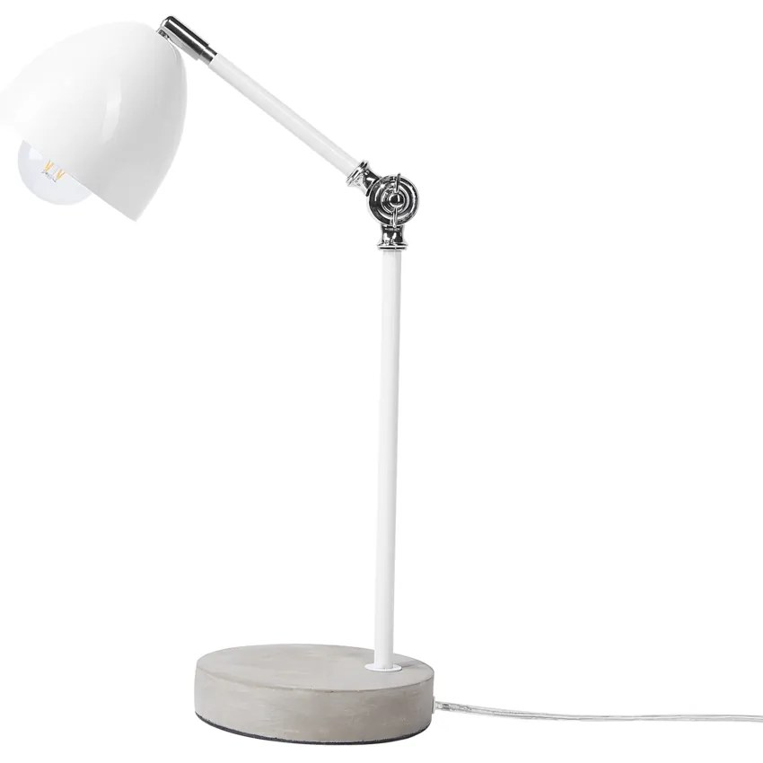 Bílá stolní lampa CHANZA
