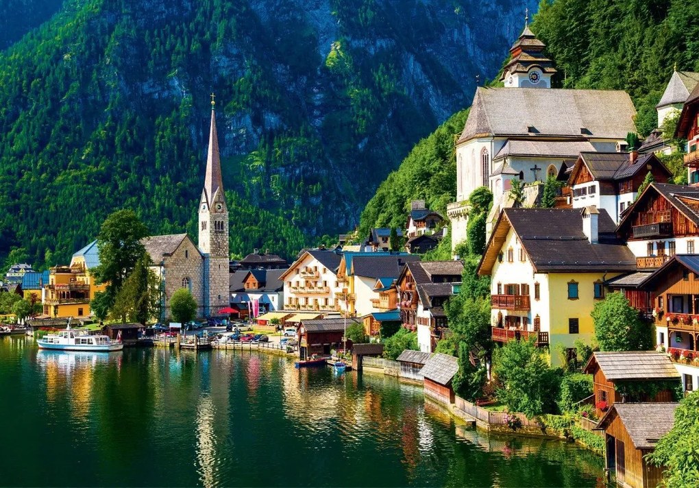 Grafika puzzle hallstatt, rakousko 1000 dílků