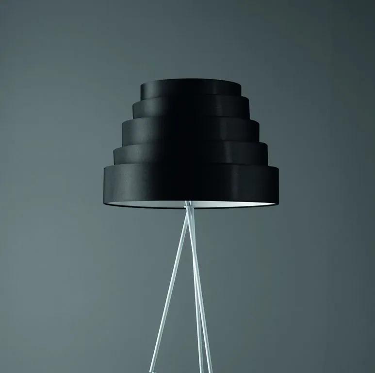 Quadrifoglio Group 10TRBK02 Babel, černá stojací lampa na trojnožce, 3x23W E27, výška 180cm