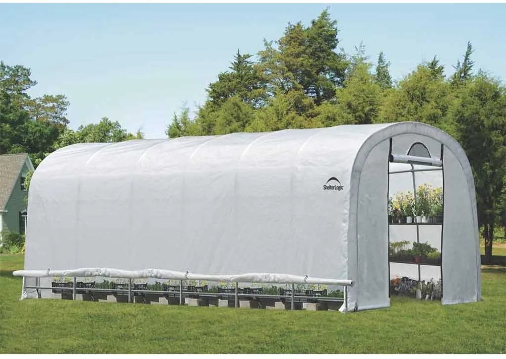 Plachtový skleník SHELTERLOGIC 3,7 x 7,3 m - 41 mm