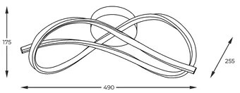 Černé LED stropní svítidlo ERDA