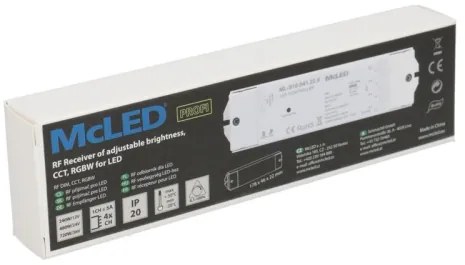 RF přijímač McLED řízení jasu CCT RGBW 4 kanály 4x5A 12-36V ML-910.041.22.0