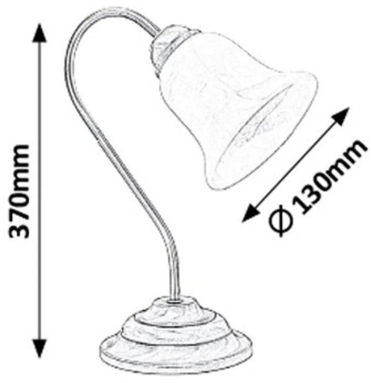 Rabalux FRANCESCA stolní lampa max. 1x40W | E14 | IP20 - bronz