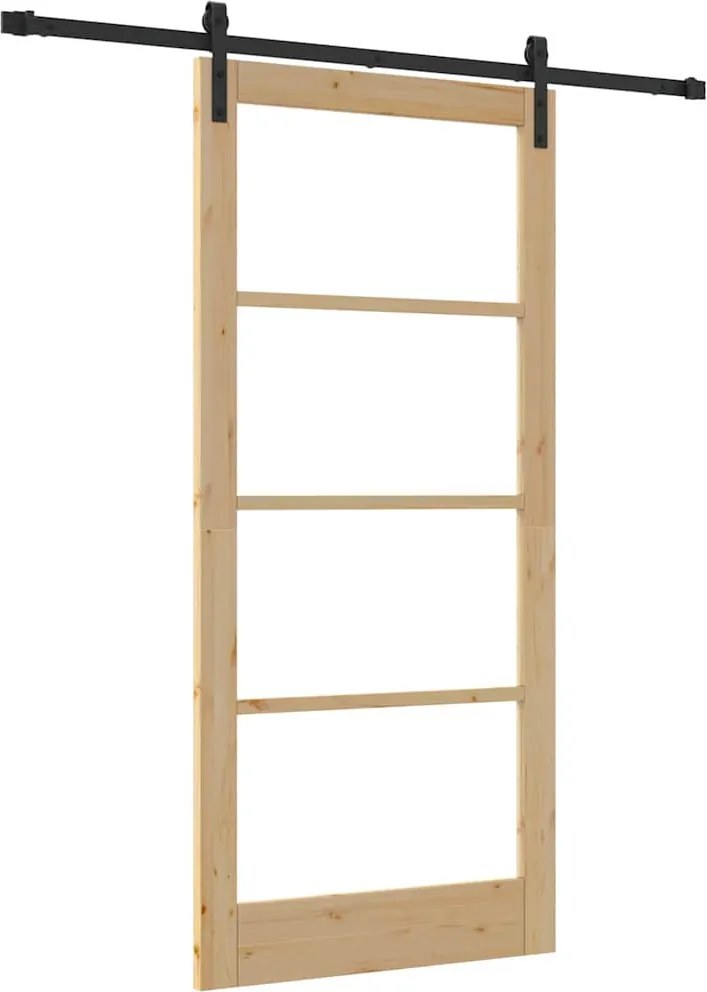 Posuvné dveře ORKDAL Přirozená a černá 93 x 202 cm 3331839