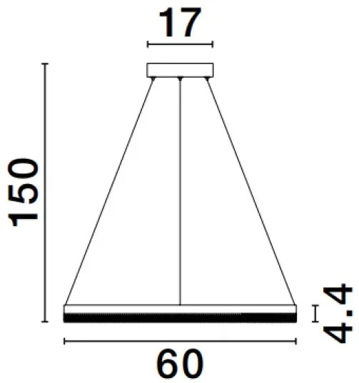 LED lustr Adria 60 zlaté