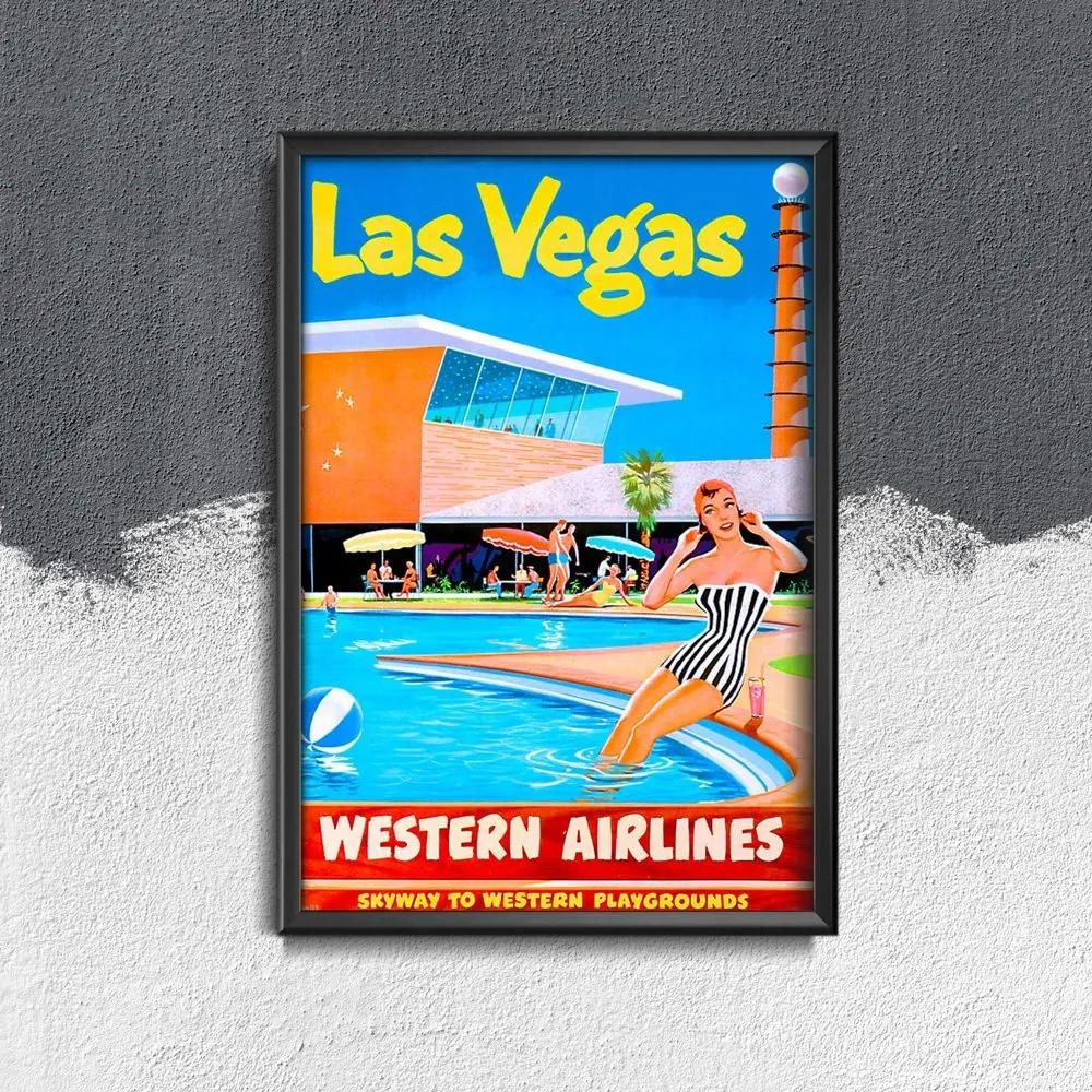 Dekorativní plakát Las vegas western airlines