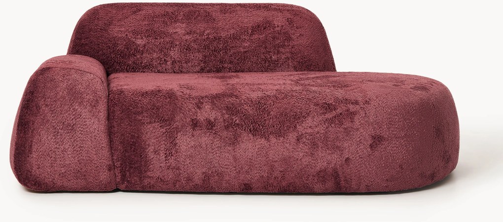 Šezlong z plyšového bouclé Wolke, 2místný