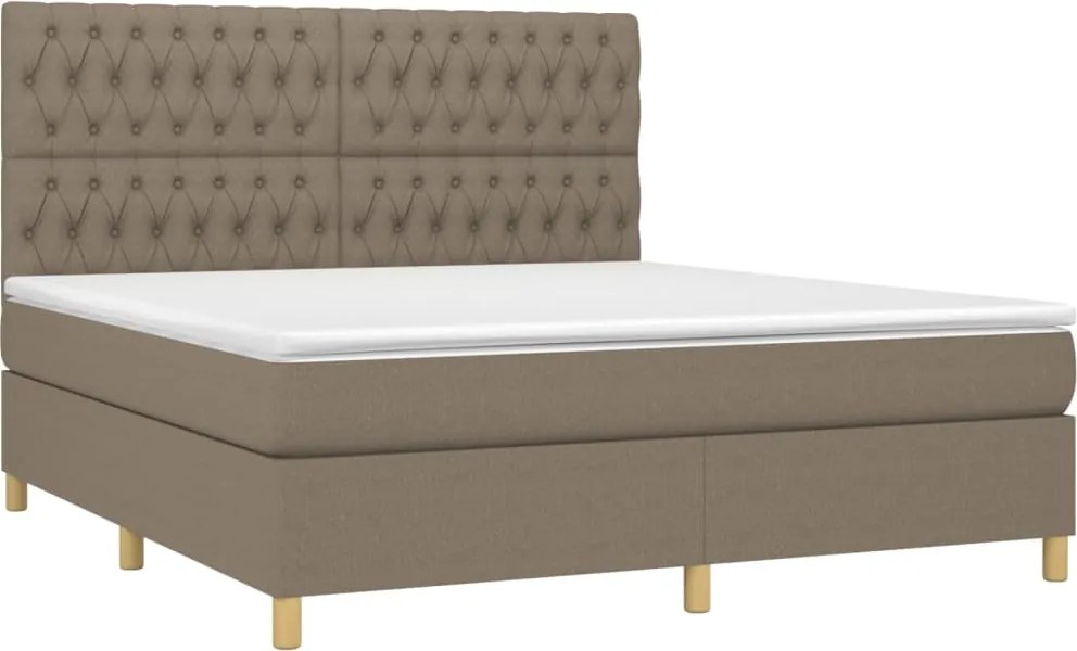 Box spring postel s matrací taupe 180x200 cm textil 3142597
