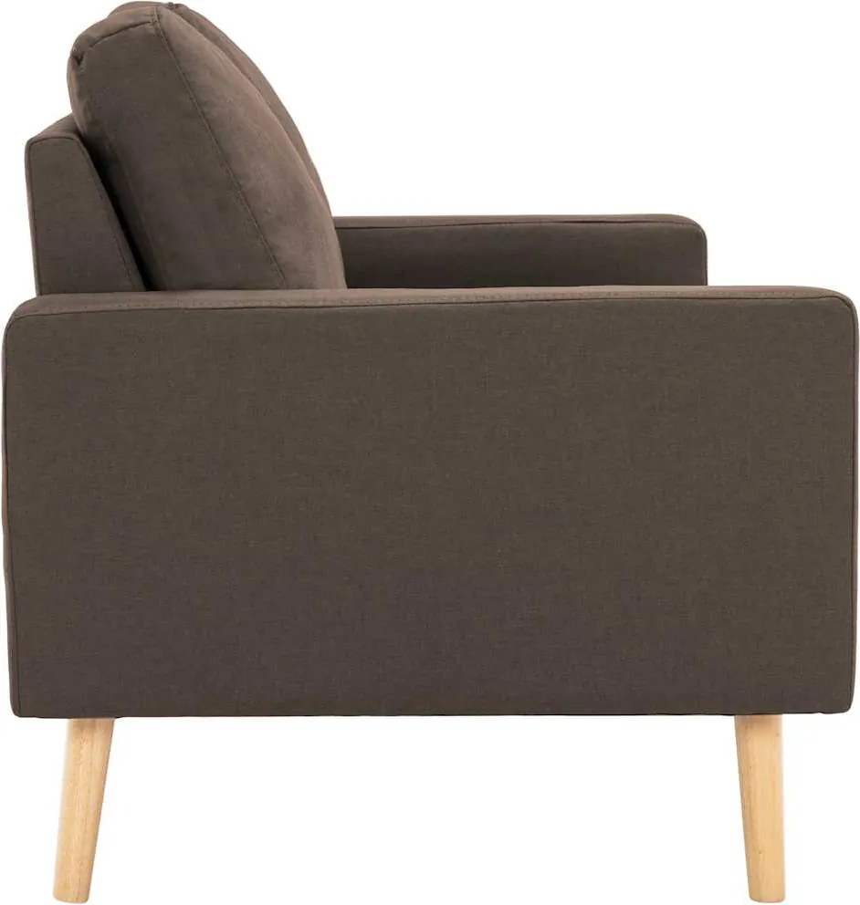 2místná pohovka hnědá textil 288705
