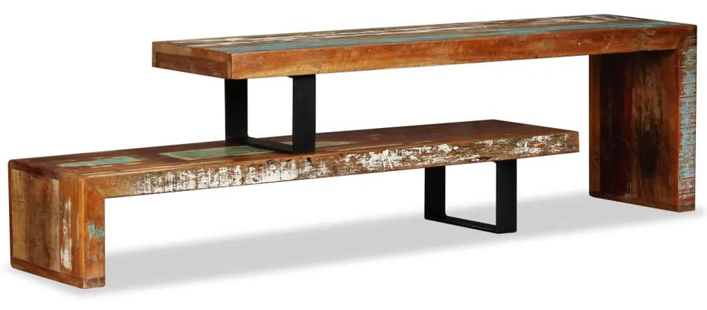 vidaXL TV stolek masivní recyklované dřevo