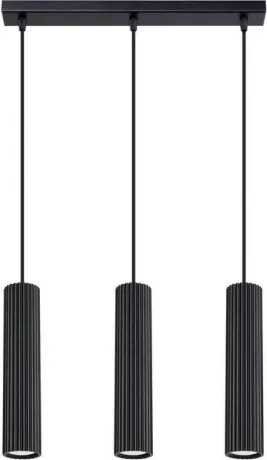 Závěsné svítidlo SOLLUX KARBON 3L černá GU10 3x10W bez žárovek SL.1575