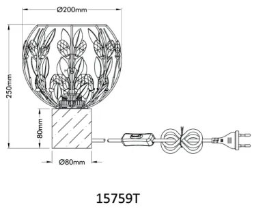 Globo 15759T - Stolní lampa MIKA 1xE27/40W/230V