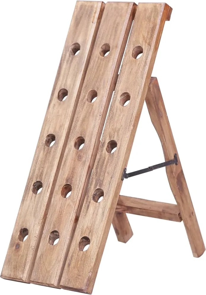 Stojan na víno na 15 lahví 26x50x70 cm masivní mahagonové dřevo 283900