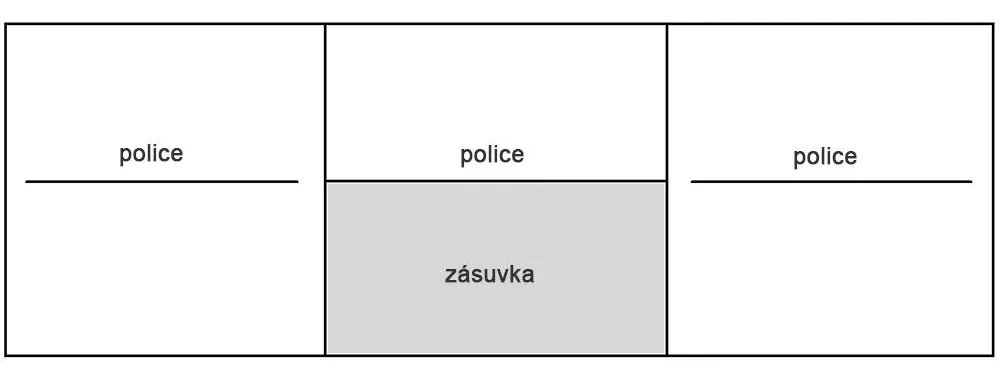 Mediolan - TV stolek M12 + KOVOVÉ NOŽIČKY - natural hikora + dekorační deska