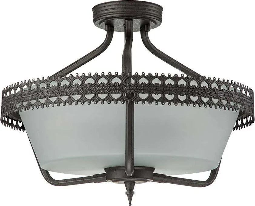 Elstead CROWN retro svítidlo 44 cm rezavý kov 3xE27