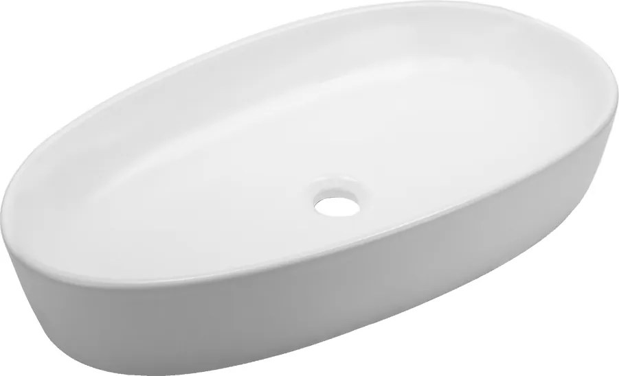 Mereo, Mereo Umývadlo na desku bez přepadu, 660x400x130 mm, slza, keramické, MER-UC664013