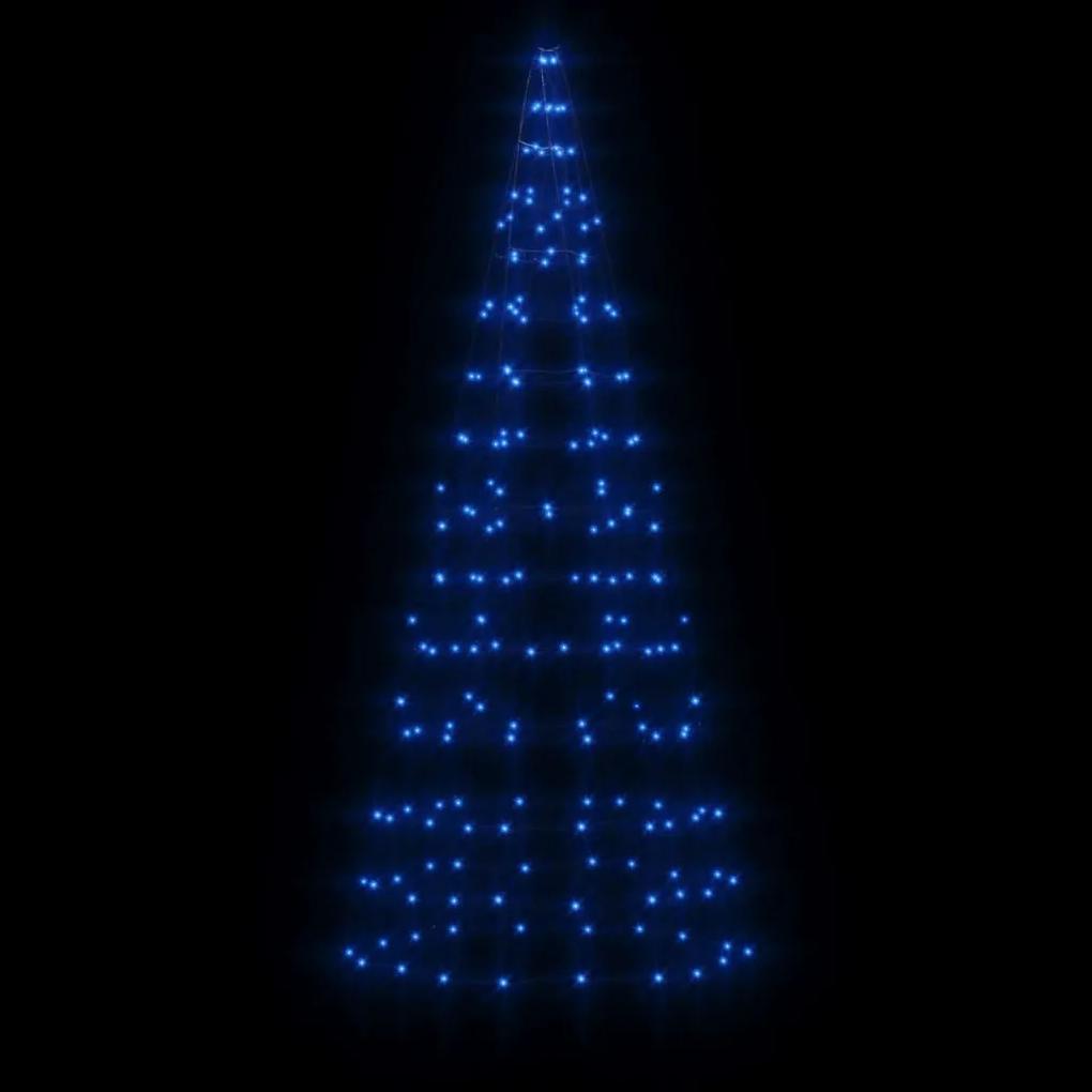Vánoční stromek na stožár 200 modrých LED diod 180 cm - Default Title