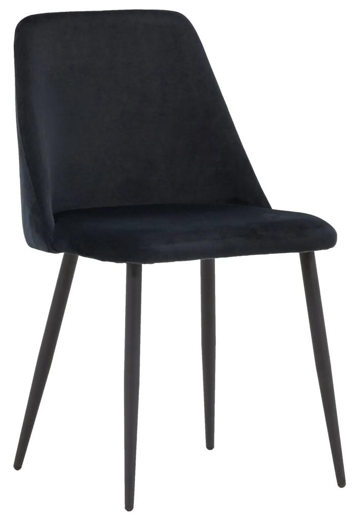 Jídelní židle Night, 2ks, černá, 56x49x87