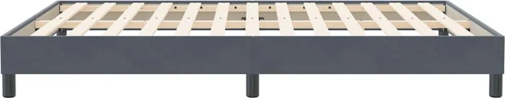Postel Box Spring bez matrace tmavě šedá 160x210 cm samet 3315832