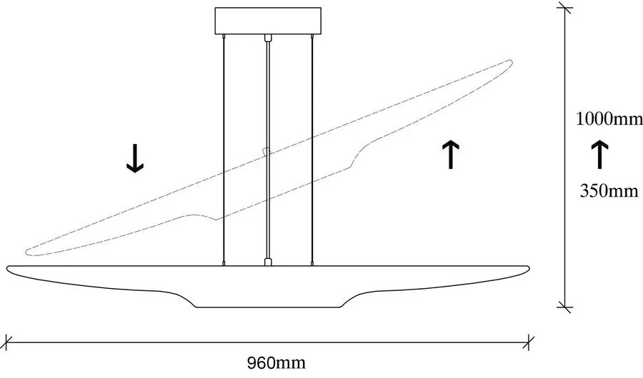 Černé závěsné svítidlo Opviq lights Efsun