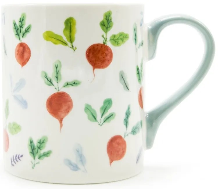Porcelánový hrnek Ředkvičky, 280 ml – s motivem ředkviček a nápisem Simply Radishing
