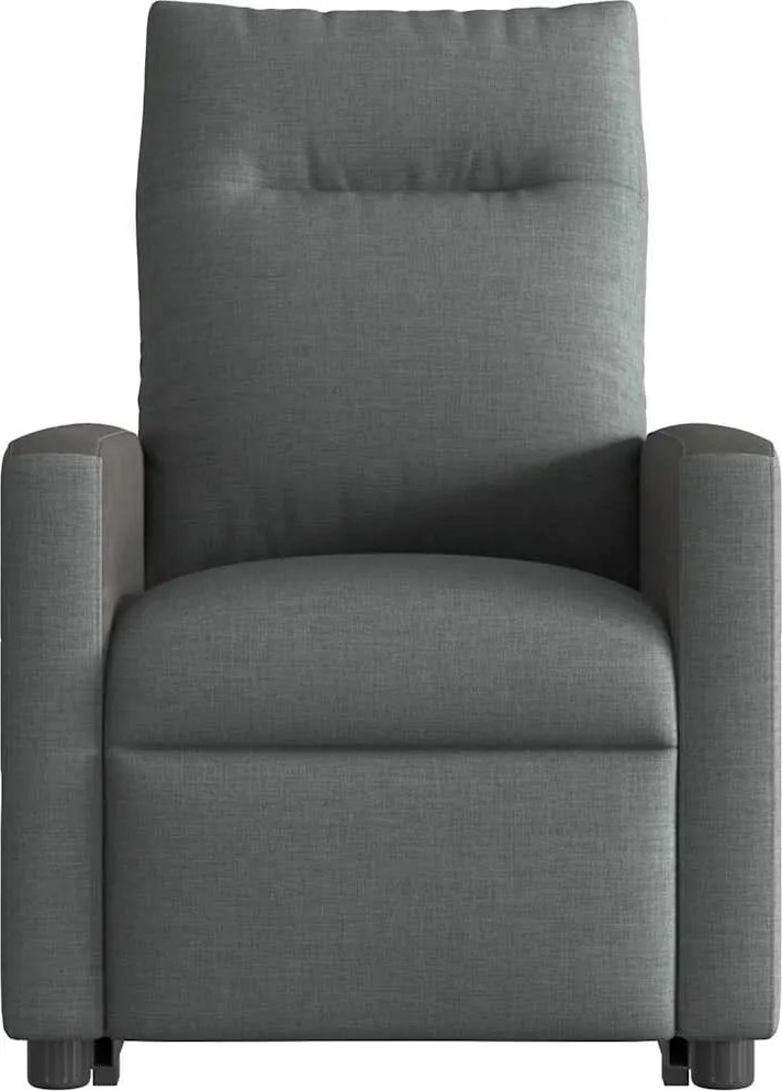 Zvedací polohovací křeslo tmavě šedé textil 3324053