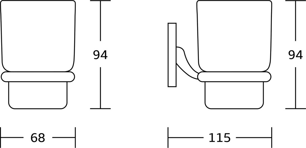 Aqualine, RUMBA sklenice, mléčné sklo, RB104