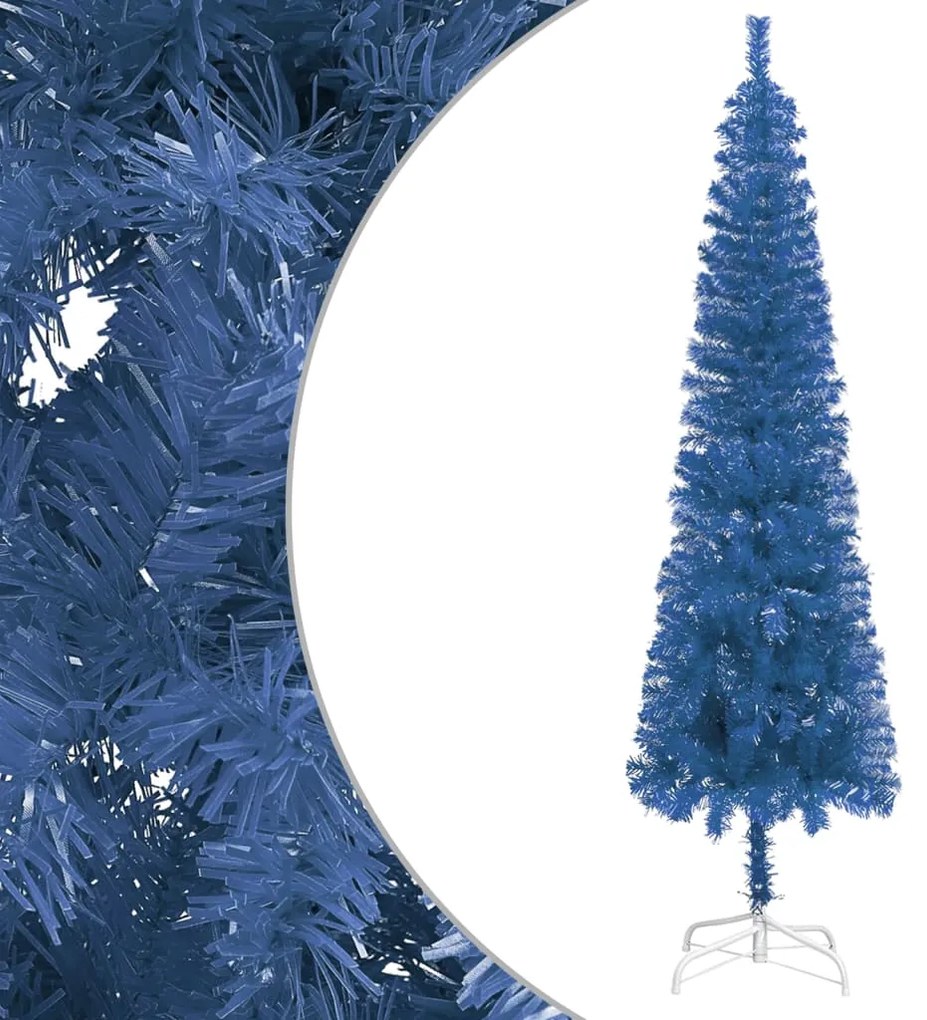 329223 vidaXL Úzký vánoční stromek modrý 150 cm
