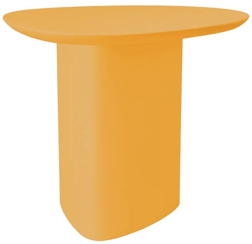 OnaDnes -20% Žlutý lakovaný odkládací stolek RAGABA CELLS 50 x 50 cm